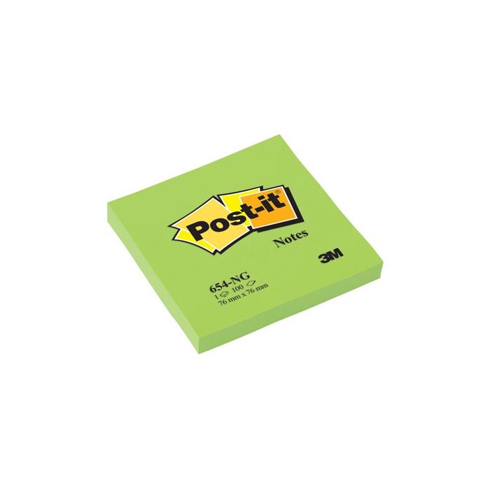 3m post-it notes neon-groen 76x76 mm online kopen? | Transfert